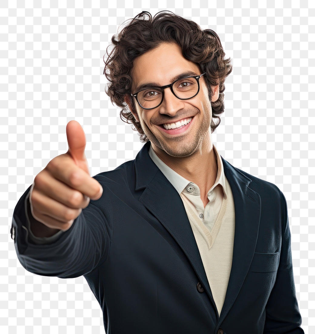 PNG Smiling man pointing finger | Premium PNG - rawpixel