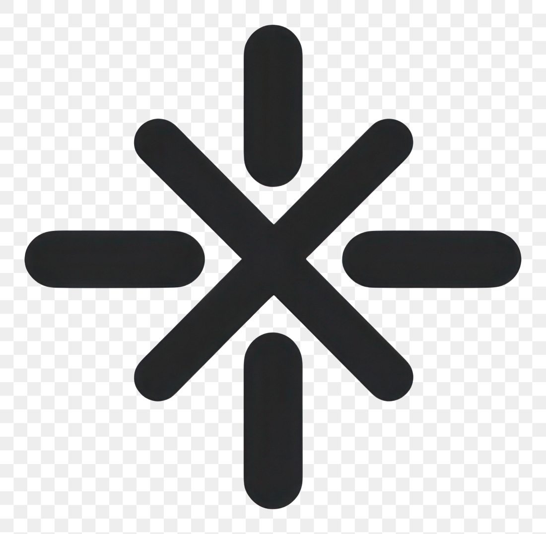 PNG Cross snowflake symbol shape. | Free PNG Illustration - rawpixel