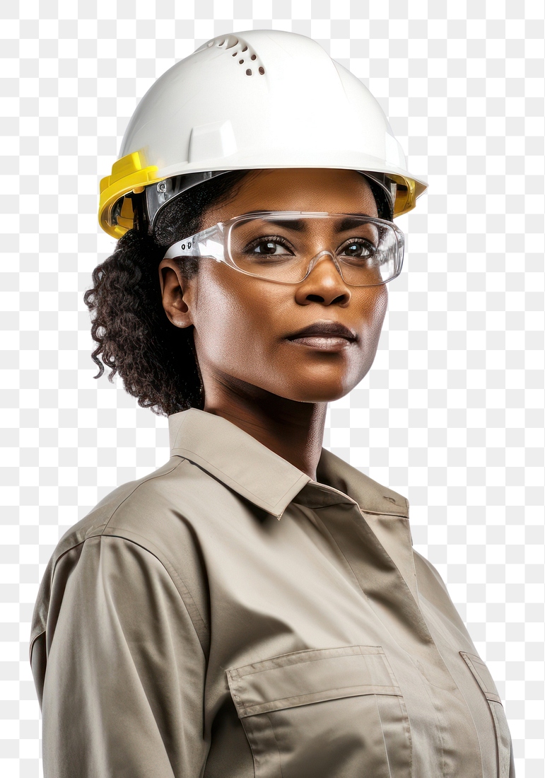 PNG Confident engineer woman safety. | Premium PNG - rawpixel