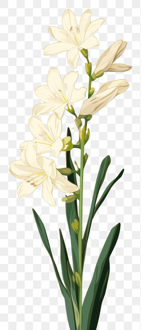 PNG Tuberose blossom flower yellow. | Premium PNG - rawpixel