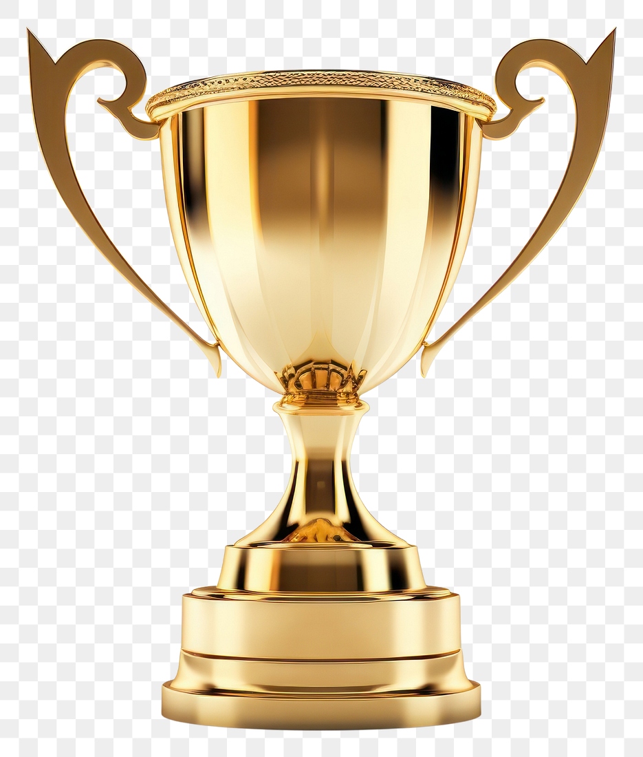 PNG Trophy gold white background | Free PNG - rawpixel