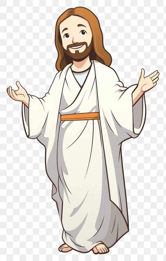 PNG Isolated happy jesus cartoon | Free PNG - rawpixel