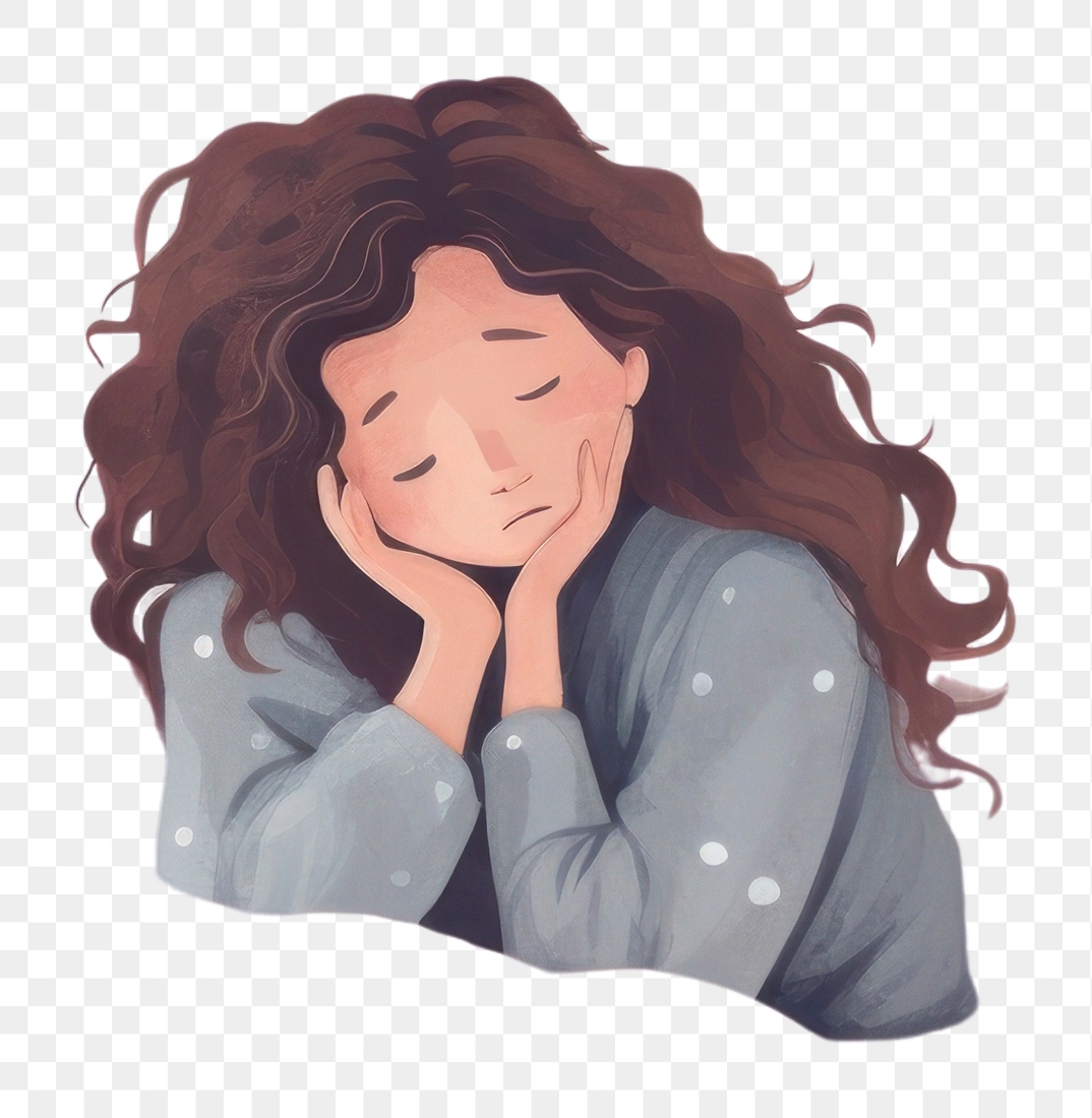 PNG woman bed insomnia portrait | Free PNG - rawpixel