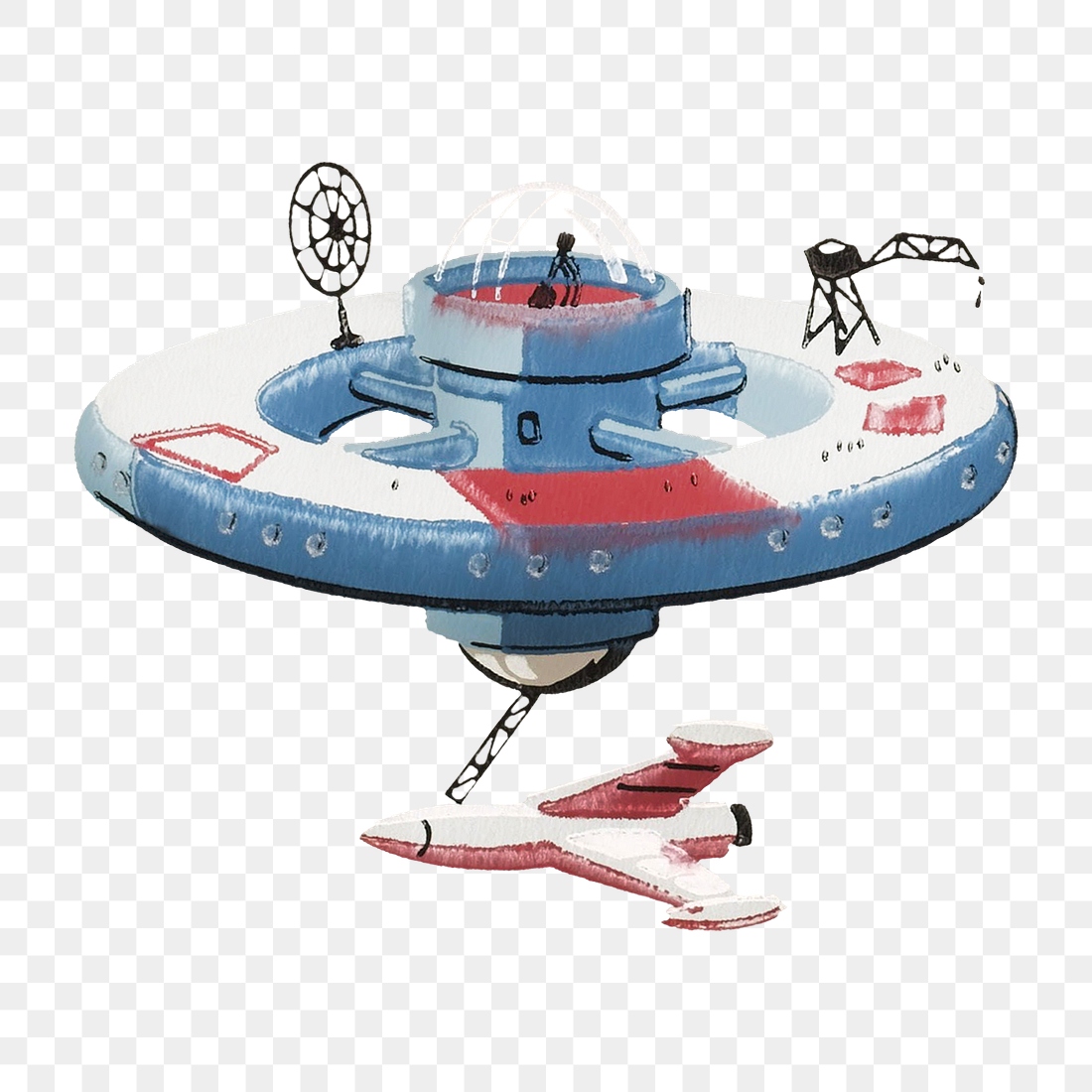 Vintage space station png illustration, | Premium PNG - rawpixel