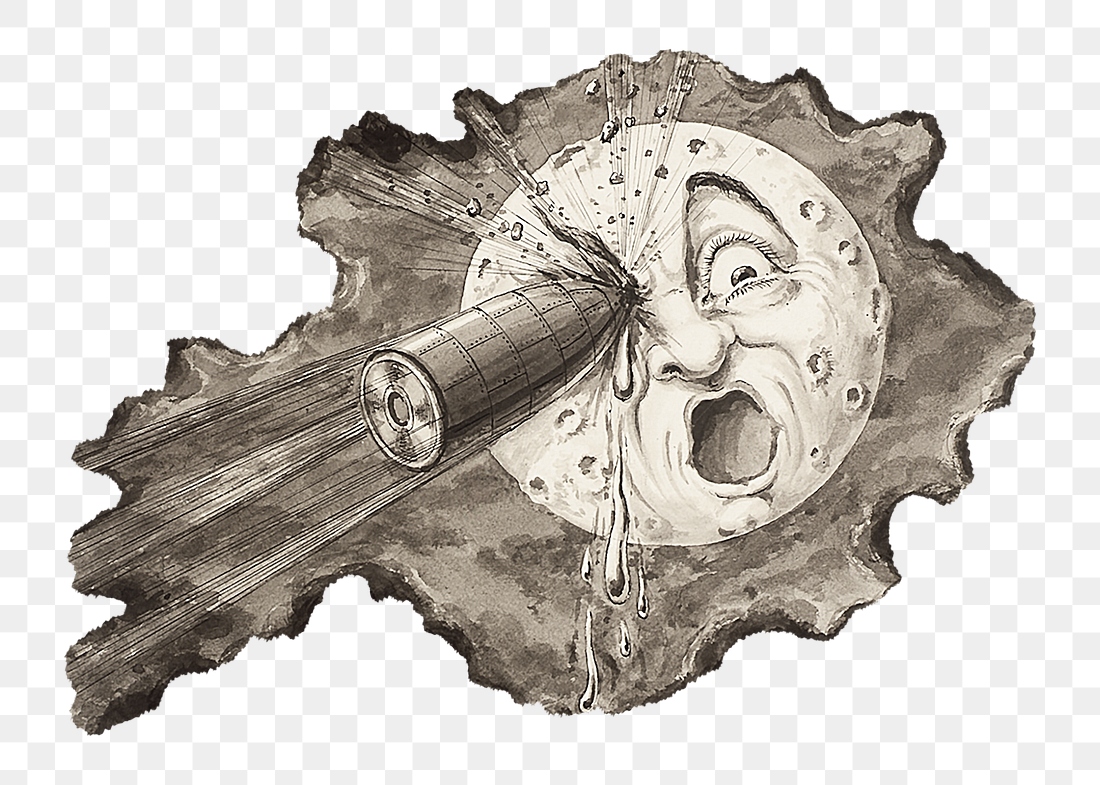 Moon character png vintage illustration, | Premium PNG - rawpixel