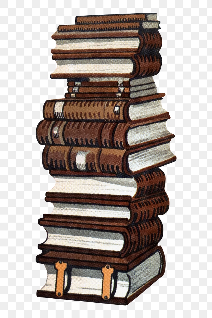 Stack books png chromolithograph art, | Premium PNG - rawpixel