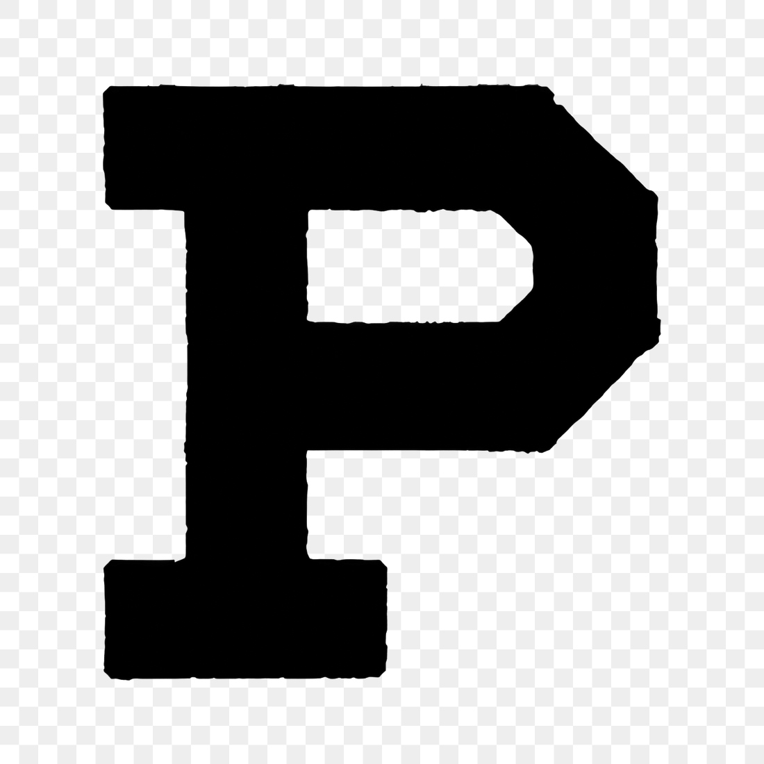 P letter PNG, block calligraphy | Premium PNG - rawpixel