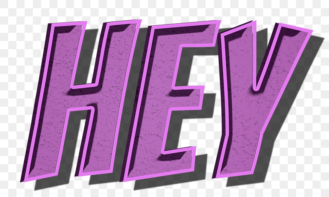 Hey comic png cartoon word | Premium PNG Sticker - rawpixel