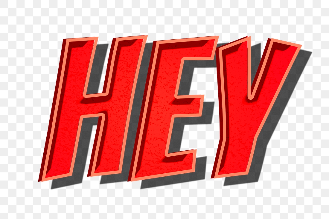 Hey png cartoon word sticker | Premium PNG Sticker - rawpixel