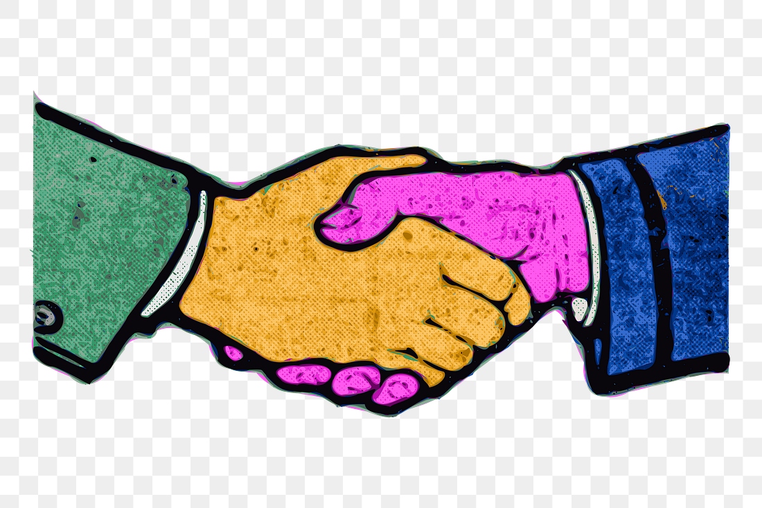 Retro business handshake png sticker | Free PNG - rawpixel