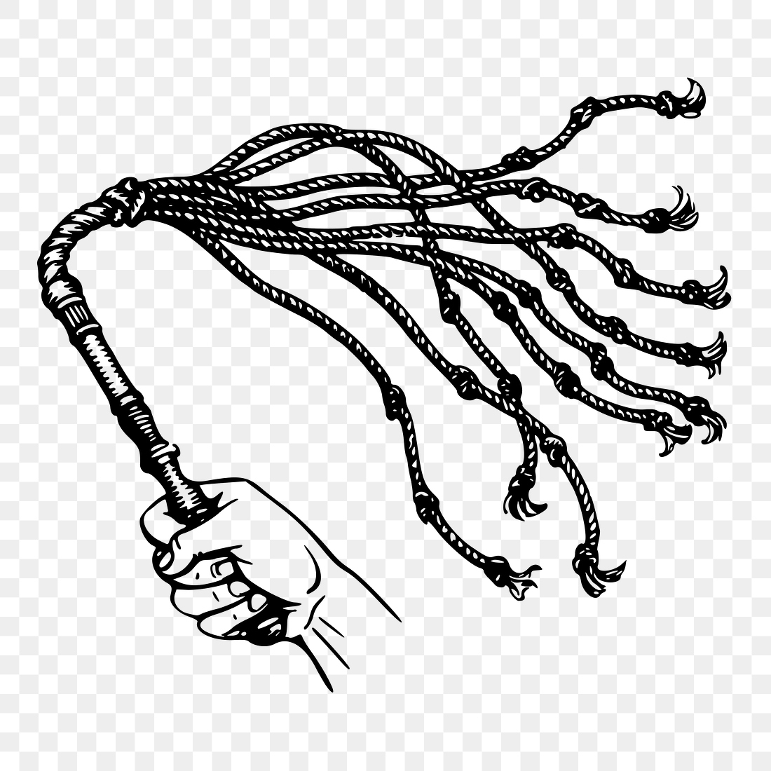 Vintage whip png sticker, punishment | Free PNG - rawpixel