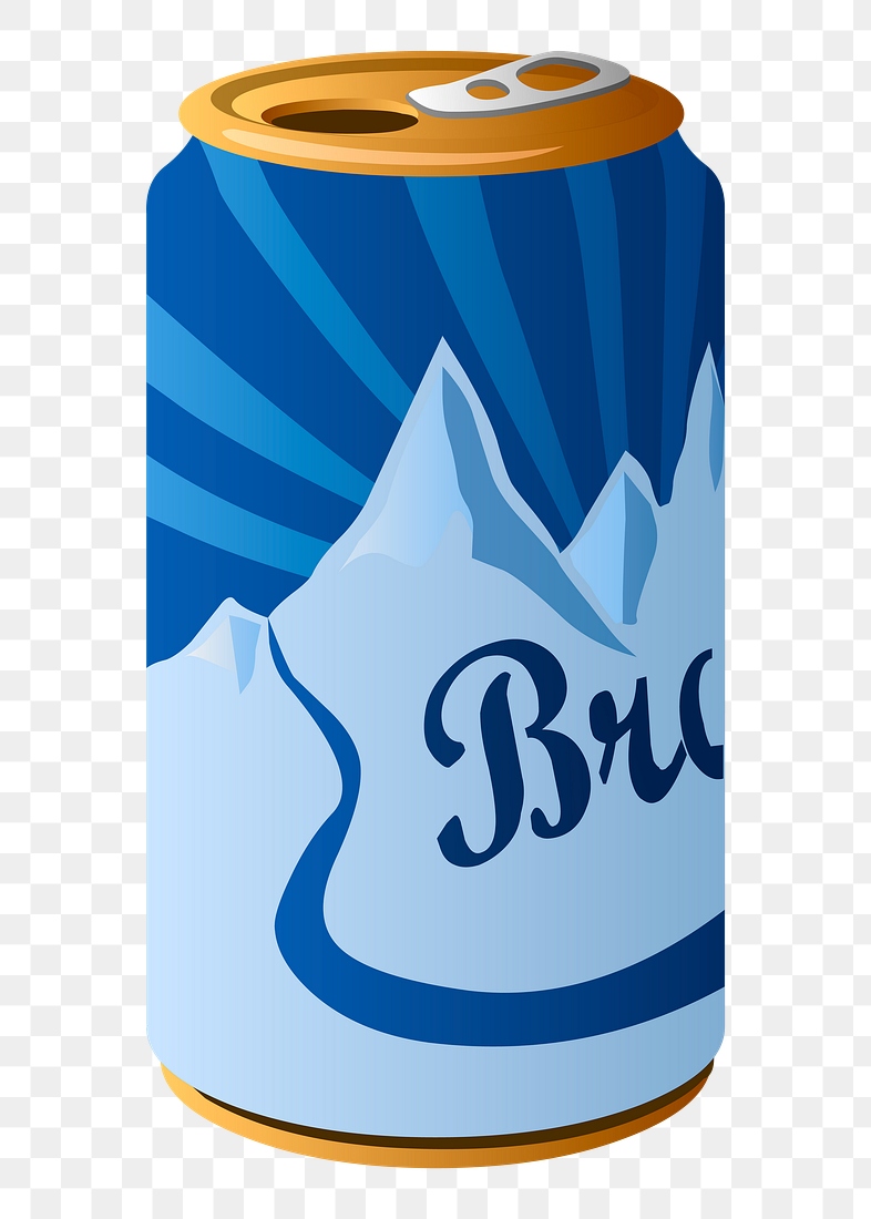 Blue can png sticker, product | Free PNG - rawpixel