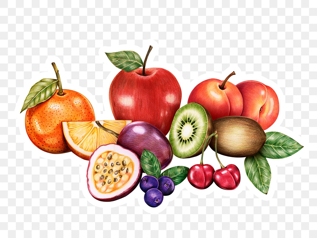 Fresh organic fruits assorted png | Premium PNG Sticker - rawpixel