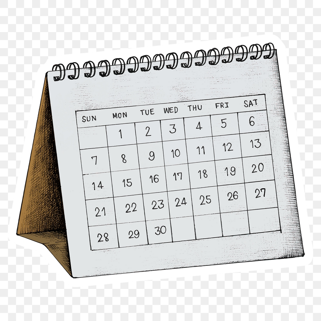 Png sketch calendar cartoon sticker | Premium PNG Sticker - rawpixel
