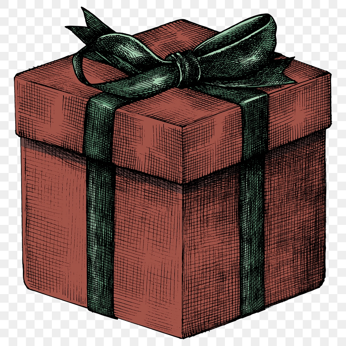 Red present drawing clipart png | Premium PNG Sticker - rawpixel
