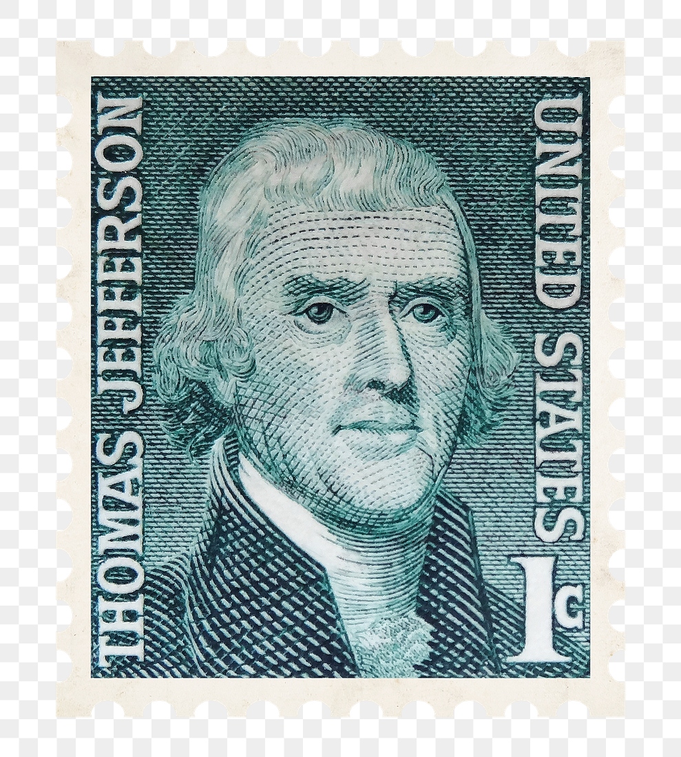 Thomas Jefferson stamp png, transparent | Free PNG - rawpixel