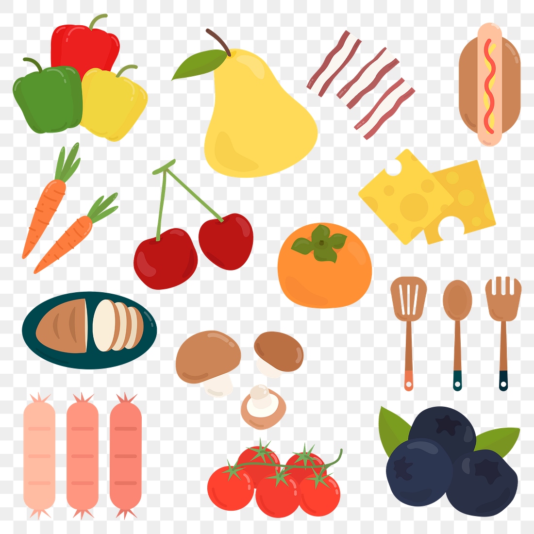 Png colorful food cartoon sticker | Premium PNG - rawpixel
