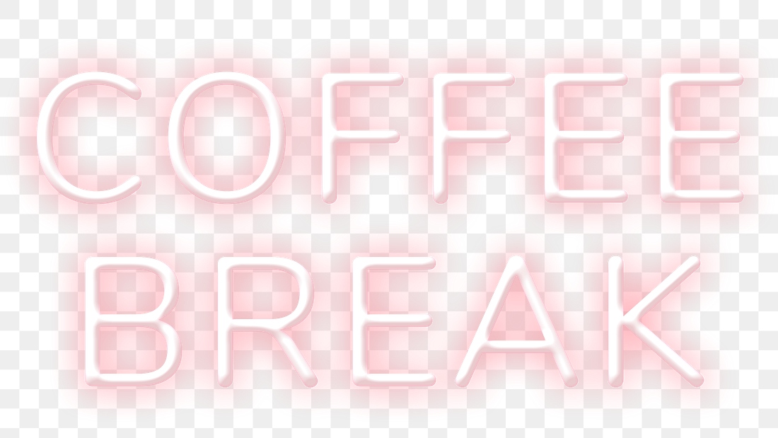 Neon sign coffee break png | Premium PNG - rawpixel