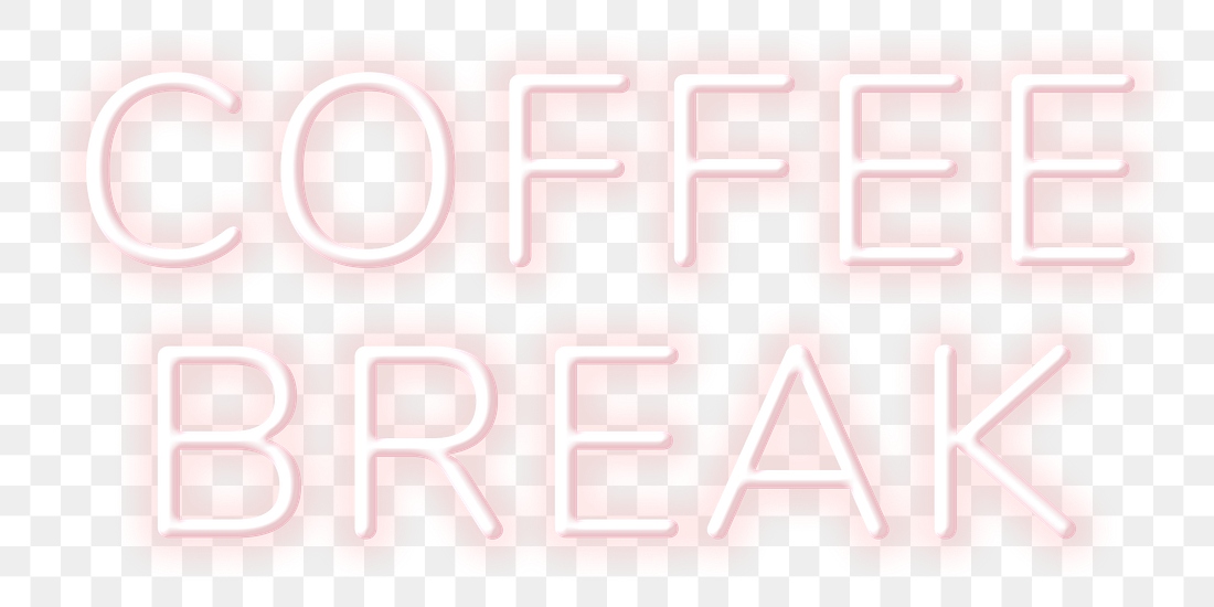 Glowing coffee break png neon | Free PNG - rawpixel