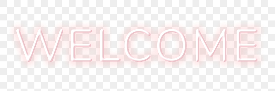 Pink neon welcome png word | Premium PNG - rawpixel