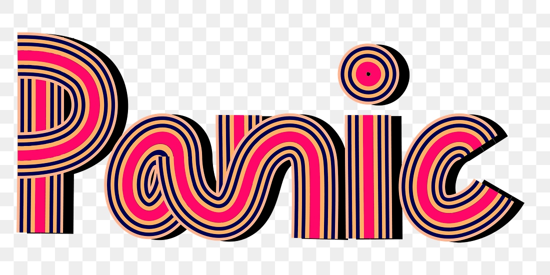 Png panic line font retro | Premium PNG Sticker - rawpixel