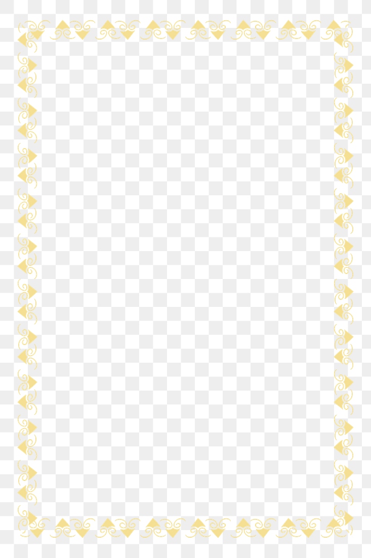 Yellow ornamental frame design element | Premium PNG - rawpixel