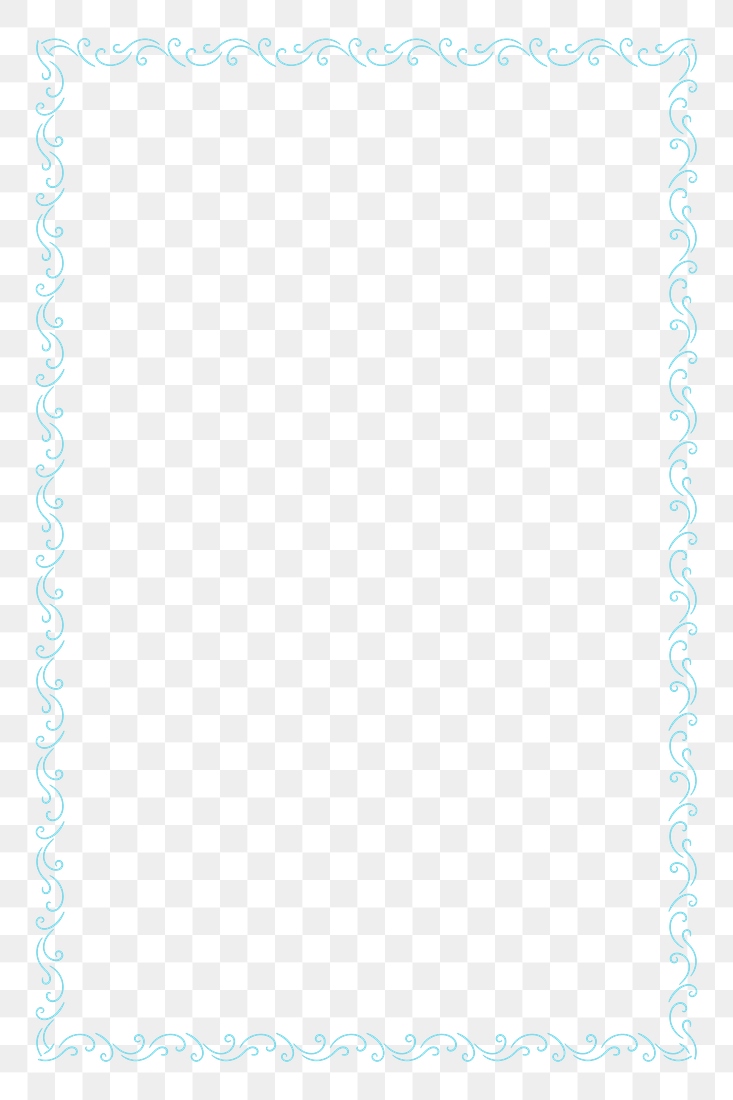 Turquoise ornamental frame design element | Premium PNG - rawpixel