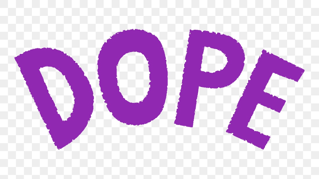 Dope doodle typography design element | Premium PNG - rawpixel