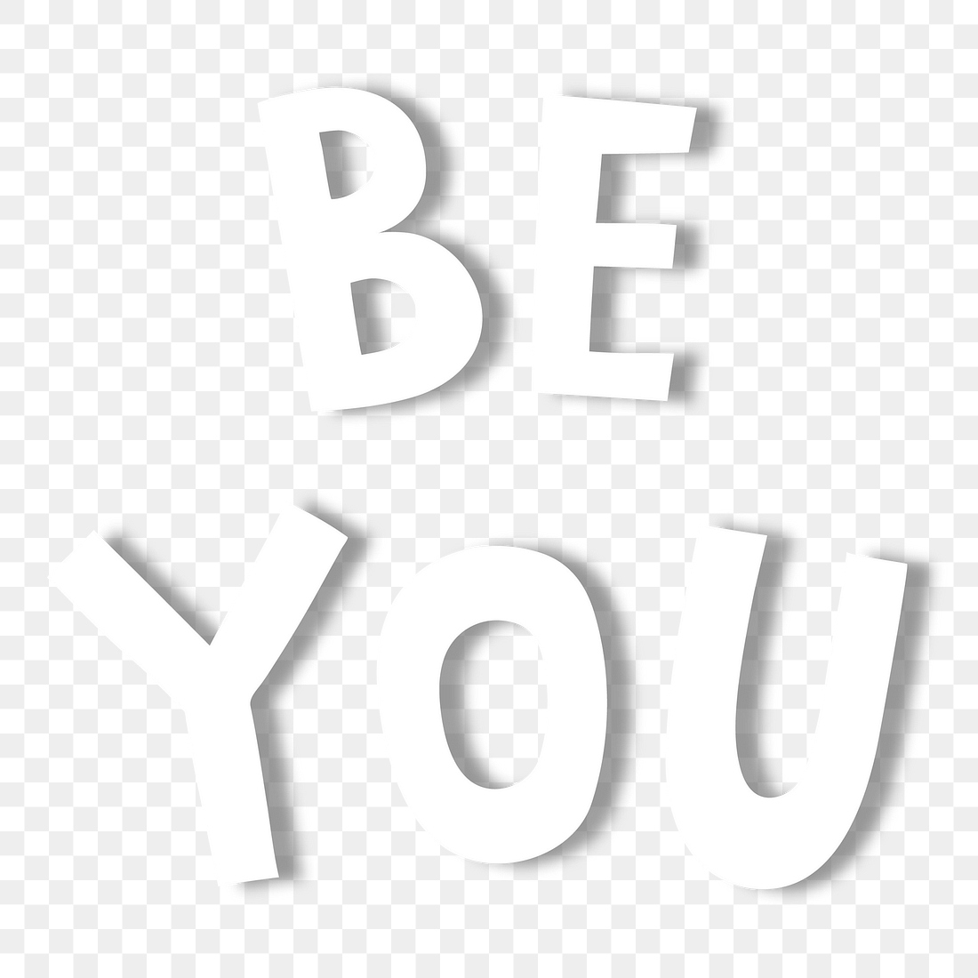White be you doodle typography | Premium PNG Sticker - rawpixel