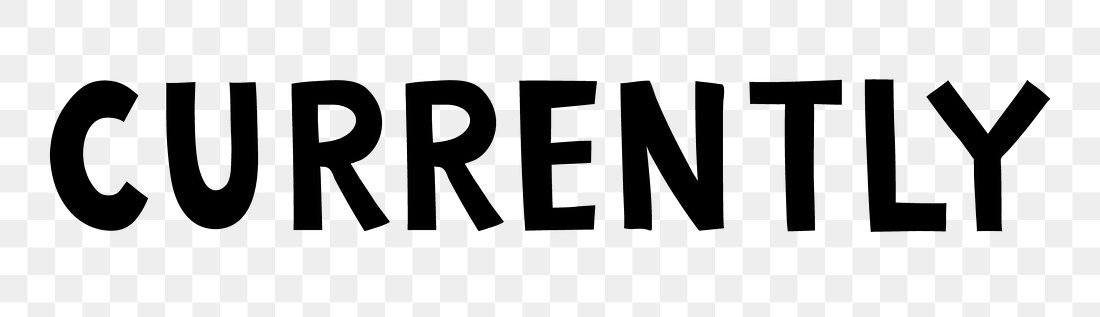 Currently doodle typography design element | Free PNG Sticker - rawpixel