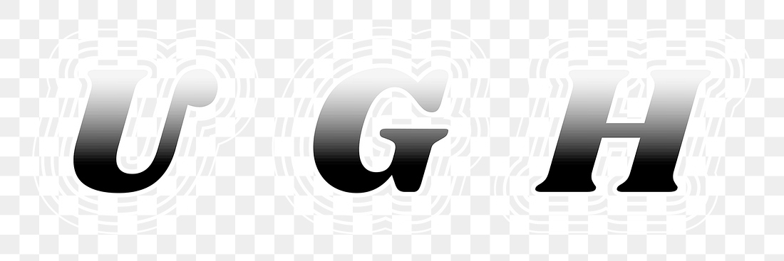 Ugh png retro font typography | Premium PNG Sticker - rawpixel