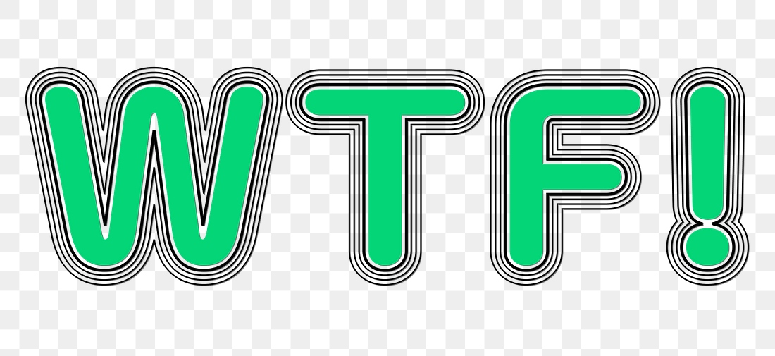WTF png stroke work art | Premium PNG Sticker - rawpixel