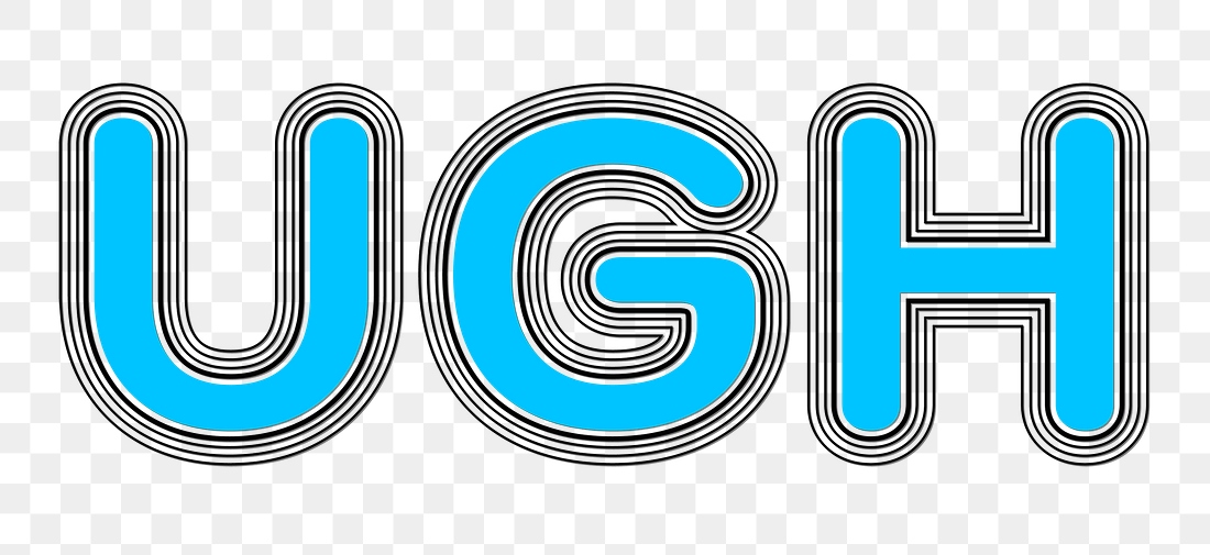 Transparent ugh offset strokes typography | Premium PNG Sticker - rawpixel
