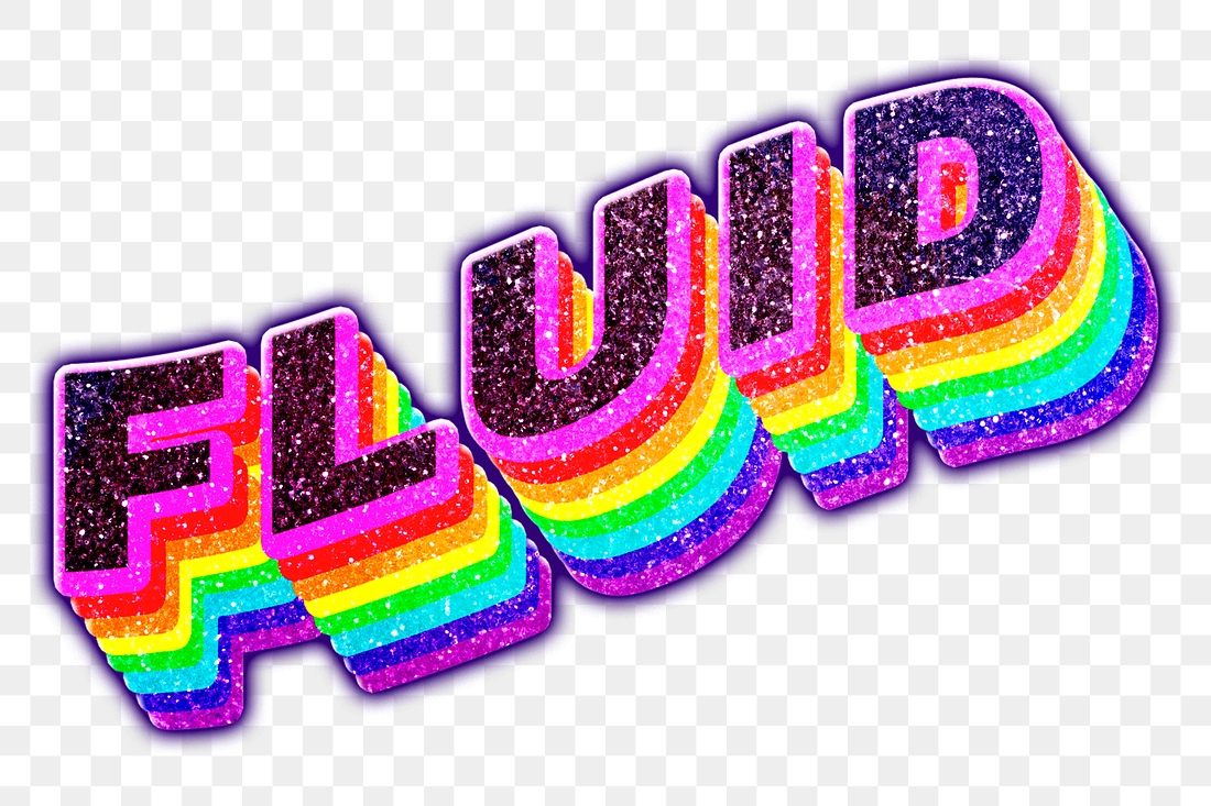 Fluid word png rainbow lettering | Premium PNG Sticker - rawpixel