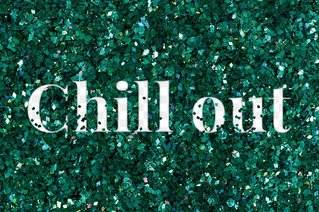 Chill png text glittery green | Premium PNG - rawpixel