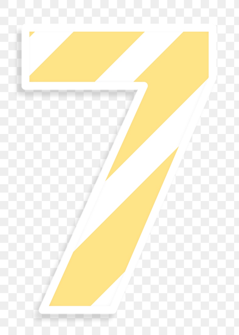 Number seven font illustration png | Premium PNG Sticker - rawpixel