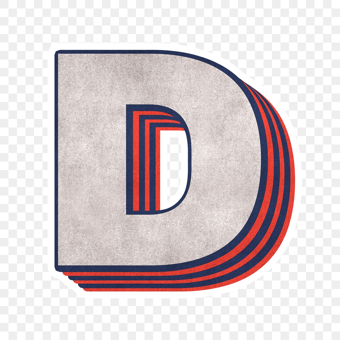 Letter D png layered effect | Premium PNG Sticker - rawpixel
