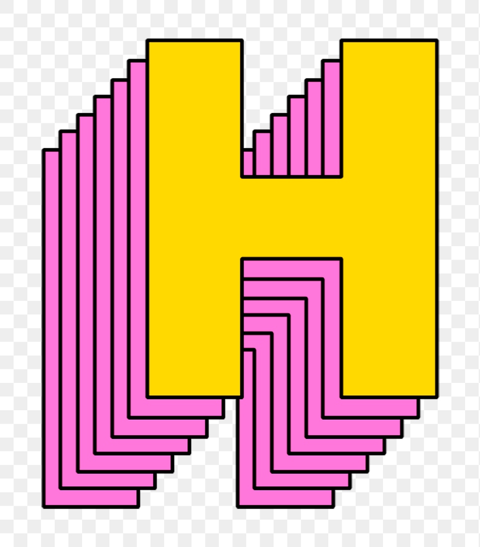 Transparent capital letter h 3d | Premium PNG Sticker - rawpixel