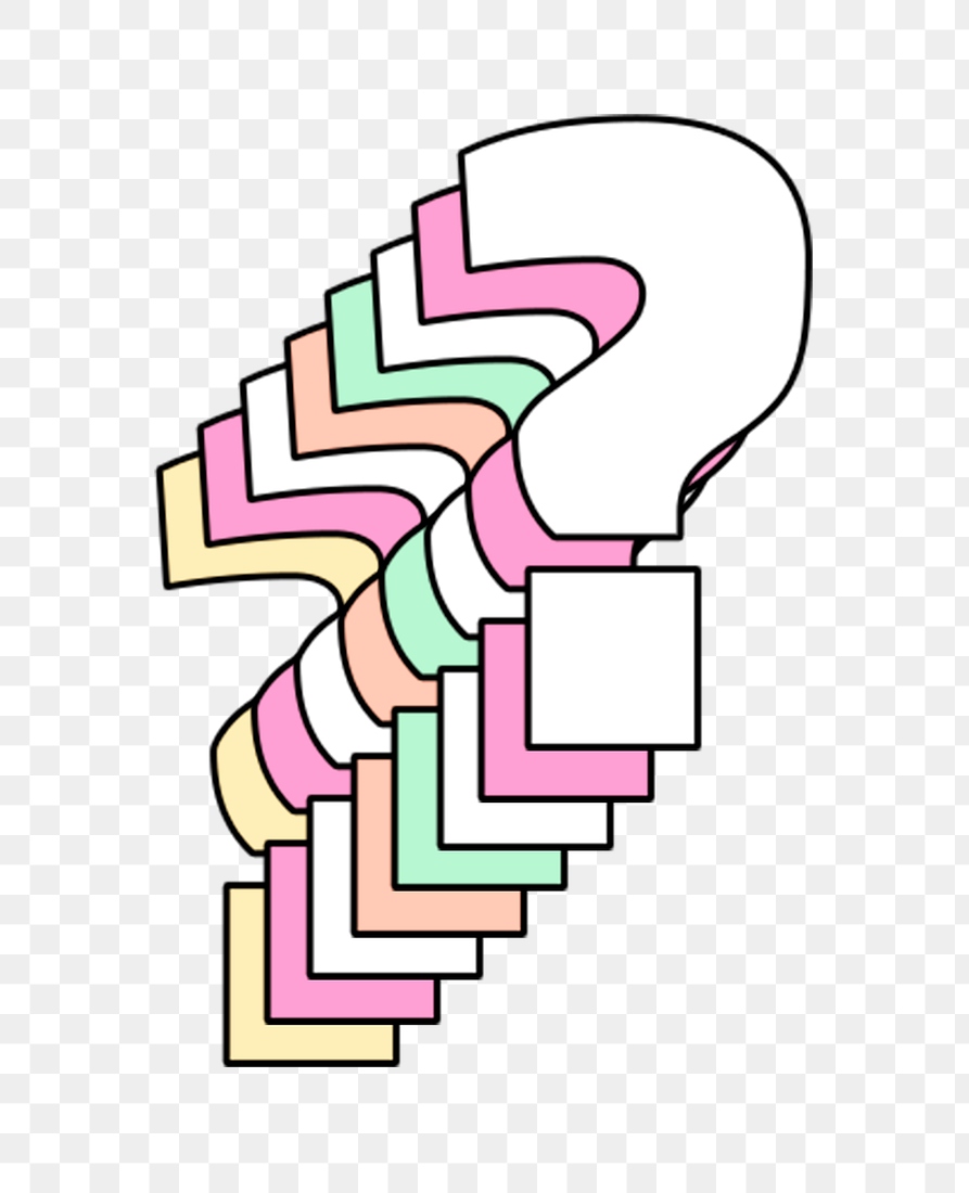 Layered question mark png pastel | Premium PNG Sticker - rawpixel