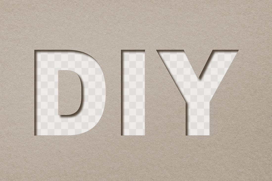 Paper cut DIY word png | Premium PNG - rawpixel
