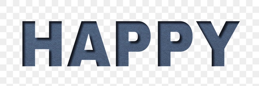 Paper cut happy word png | Premium PNG Sticker - rawpixel