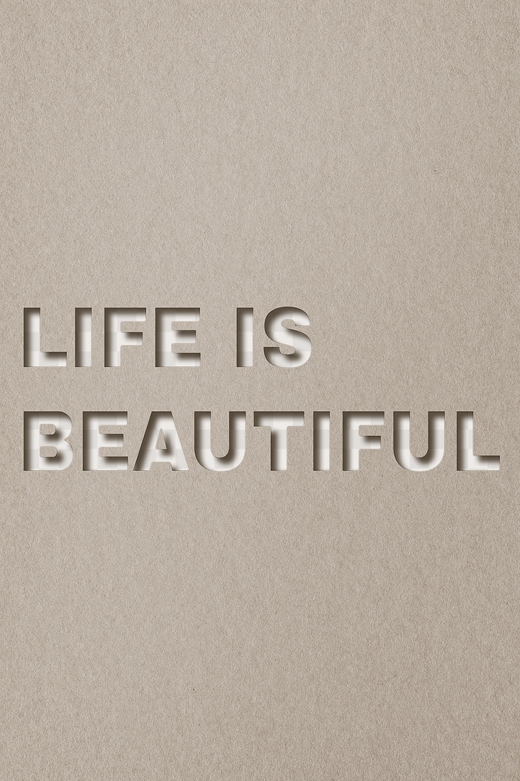 Life is beautiful png 3d | Premium PNG - rawpixel