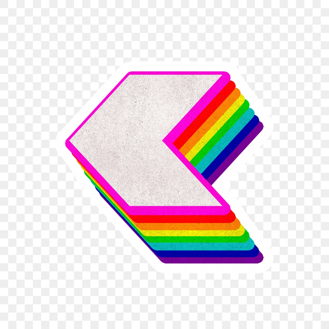 Png less sign rainbow 3d | Premium PNG Sticker - rawpixel