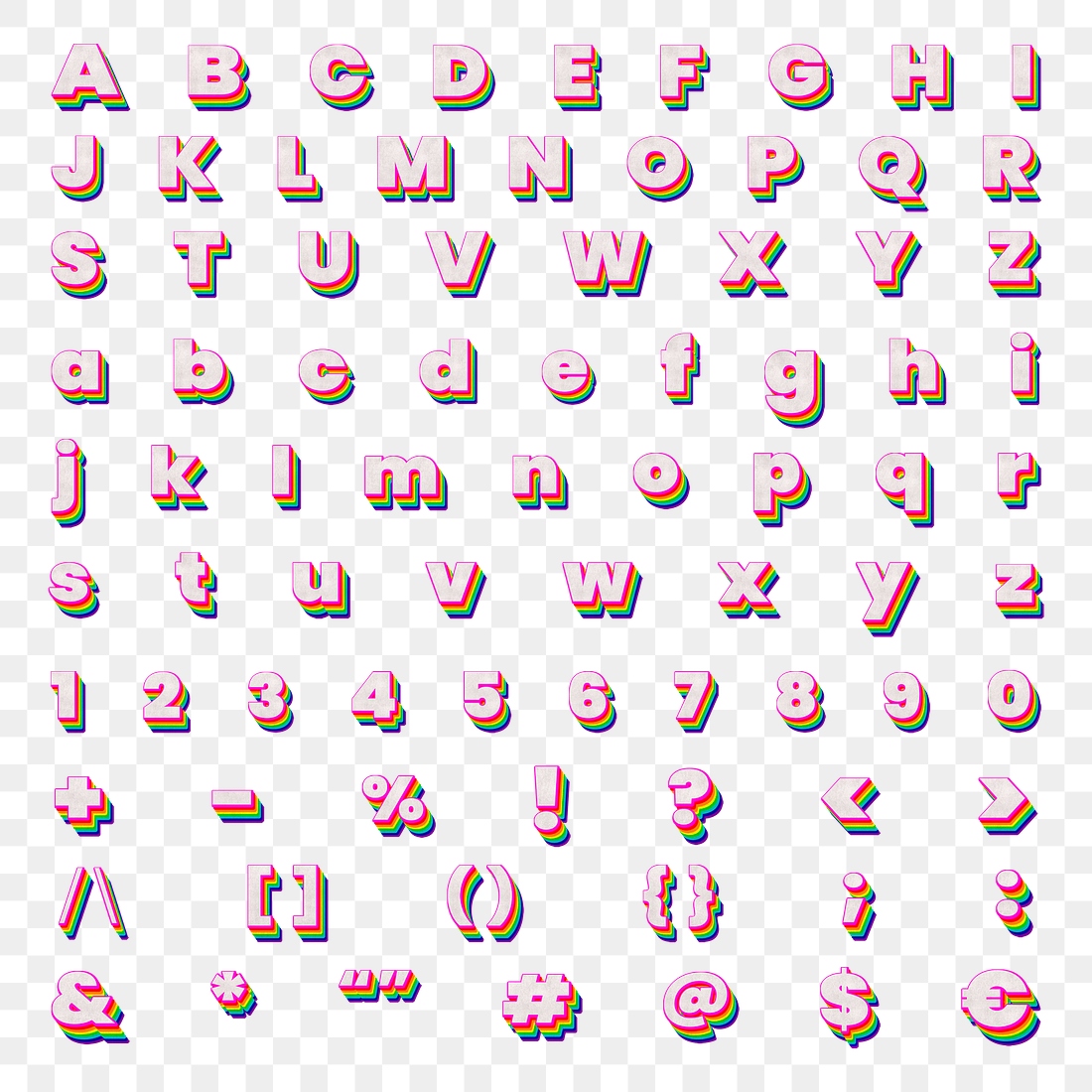 Layered A-Z alphabet png set | Premium PNG - rawpixel