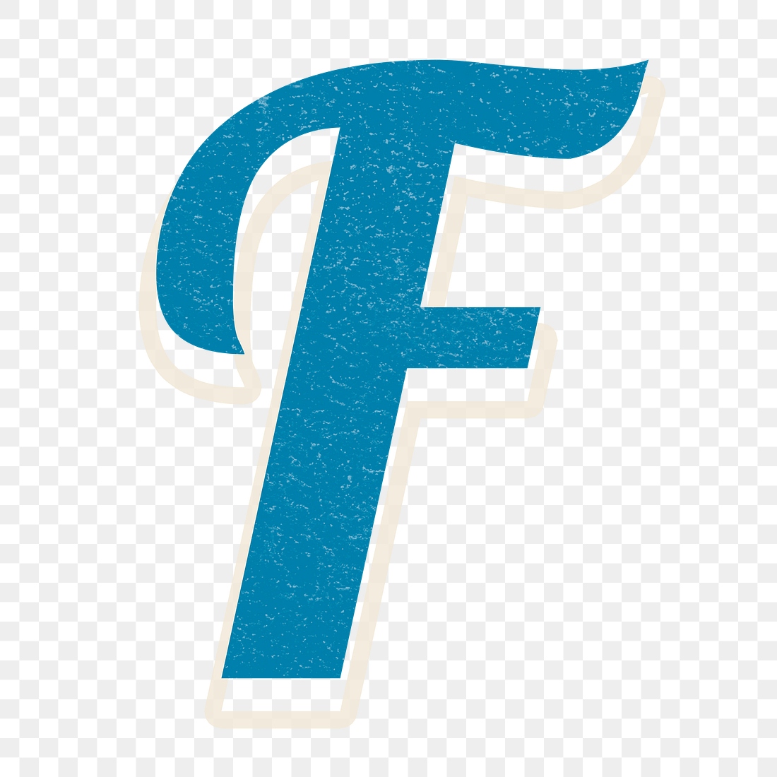 Letter F png bold retro | Premium PNG Sticker - rawpixel