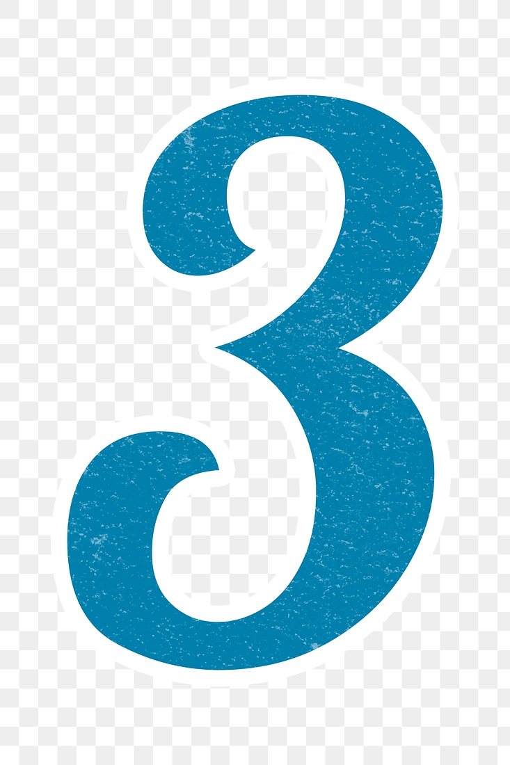 Number 3 png retro bold | Premium PNG Sticker - rawpixel