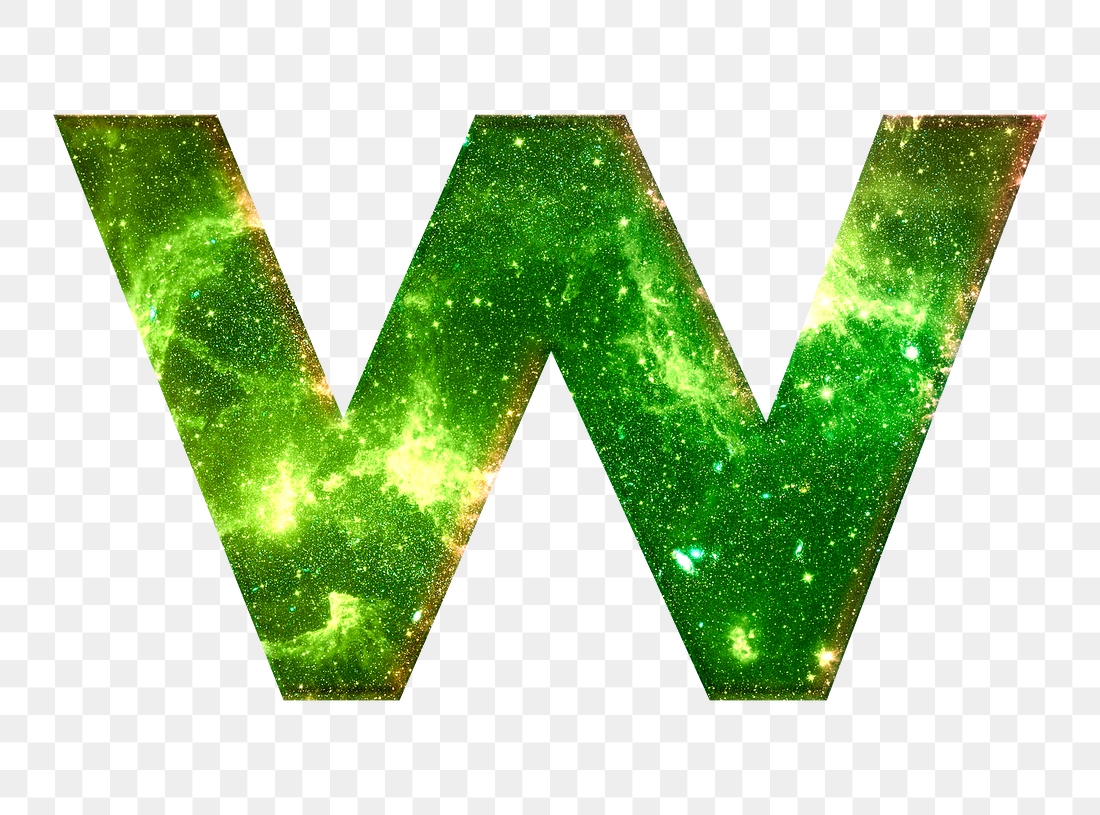 Png letter w galaxy effect | Premium PNG Sticker - rawpixel