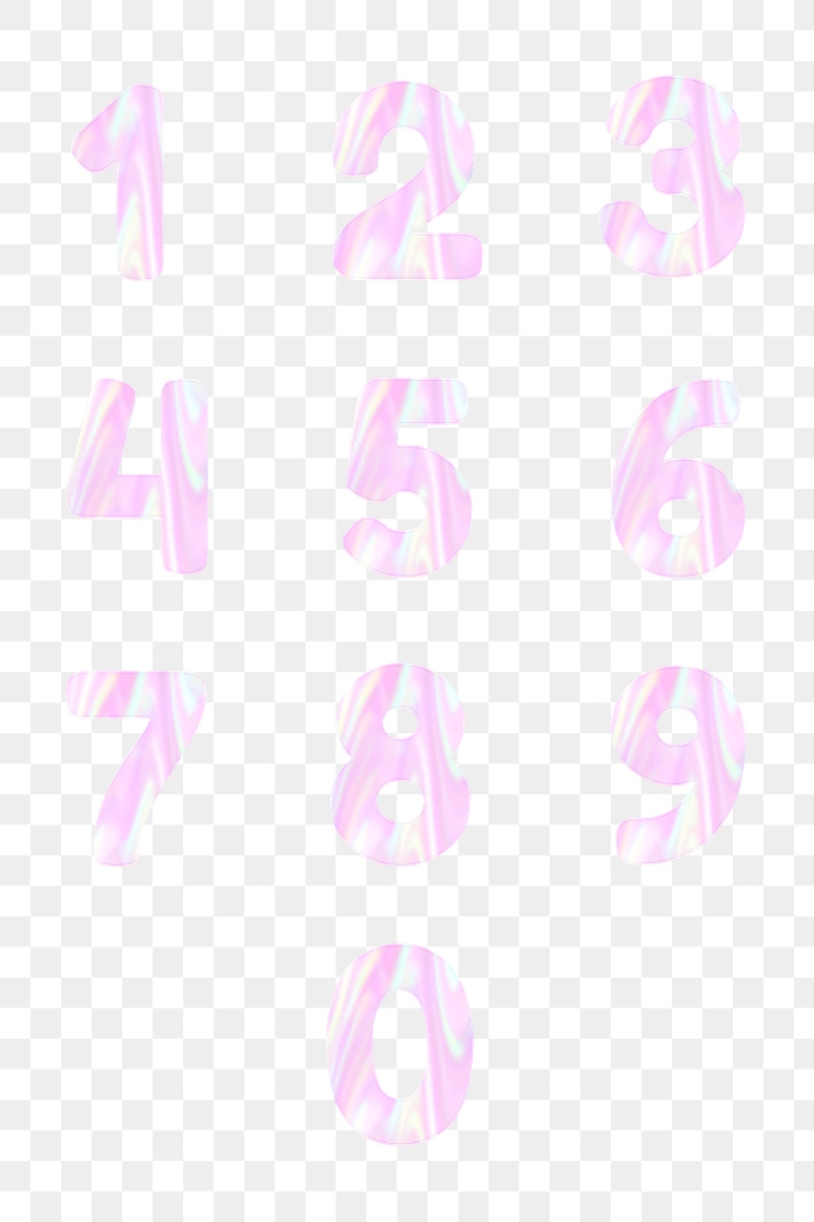 Numerical sticker png pastel pink | Free PNG - rawpixel