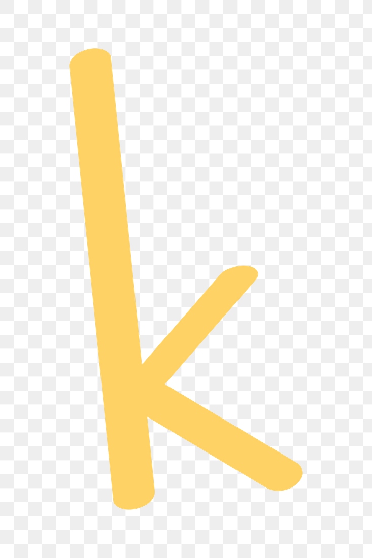 Letter K hand drawn png | Premium PNG Sticker - rawpixel