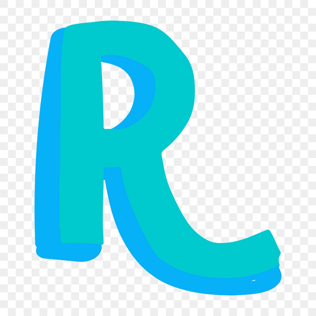 Letter R doodle png typography | Premium PNG Sticker - rawpixel